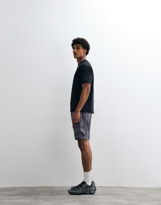 Capo Leichte Cargo-Shorts in Dunkelgrau
