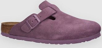 Birkenstock Boston Suede Leather Sandalen mauve
