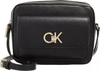 Calvin Klein RE-Lock Camera Bag W/Flap K60K610762, Sacs Crossover Femme, Noir (CK Black), OS