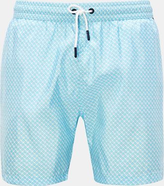 04651/ Herren - Badeshorts Tile Swim türkis/weiß gemustert