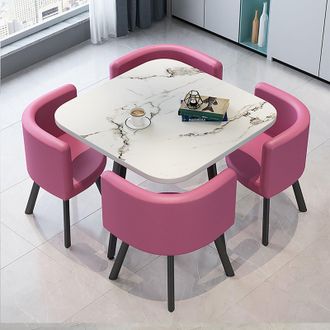 Generic Essgruppe in Tresenh&ouml;he, K&uuml;chen-Esstisch- und Stuhlset, 5-teilige Fr&uuml;hst&uuml;cksbar-M&ouml;bel mit 1 Tisch und 4 St&uuml;hlen