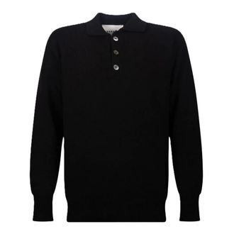 Amaranto Button Polohemd - - Tops - Herren - Schwarzk - L