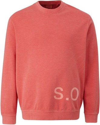 s.Oliver Sweatshirt Sweatshirt Baumwoll-Sweatshirt mit Logo-Print