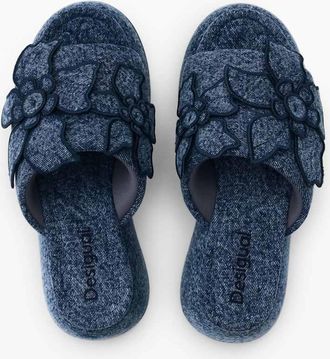 Desigual Sandales &agrave; plateforme en jean - Bleu