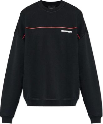 Dsquared2 Homme, Sweatshirts et sweats &agrave; capuche, Noir, Taille: 3XL SweaT-shirt avec logo imprim&eacute;