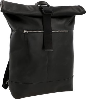 Gusti Leder Rucksack Mattis - Handgefertigter Rolltop Lederrucksack Herren & Damen - Vintage Rucksack Leder Damen & Herren mit Platz für Notebook & Co