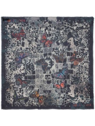 Zadig&Voltaire écharpe imprimée Kerry - Bleu