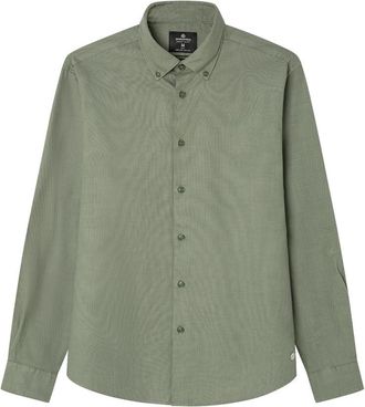 Springfield Herren Daily Structure Tricolor Shirt Strukturhemd, kaki, XL