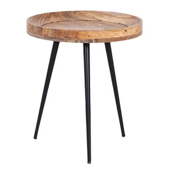 Loftscape home24 Beistelltisch Avar I &Oslash; 45cm Braun