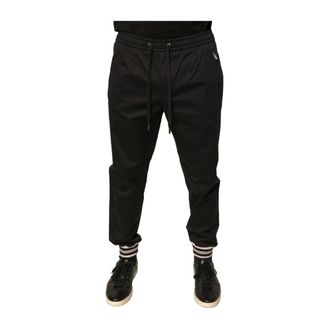 Dolce & Gabbana Schwarze Baumwoll-Jogger-Sweatpants - - Trousers - Herren - Schwarzk - L