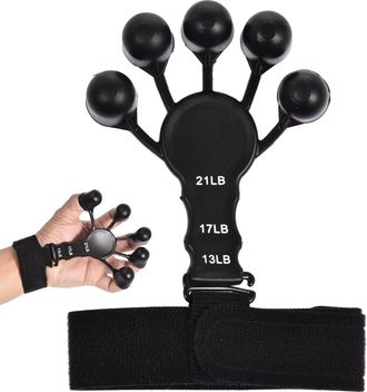 Generico Griffkrafttrainer, Fingergriff-Krafttrainer, Fingerliege, 6-stufig, verstellbar, f&uuml;r Muskelaufbau