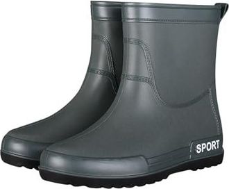 Generic Bottes de pluie confortables en caoutchouc pour homme, bottes de pluie mi-hautes, résistantes à labrasion, chaussures de travail, imperméables, chauss