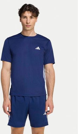 adidas Technisches T-Shirt Workout Essentials Base 3-Stripes KD0701 Dunkelblau Regular Fit