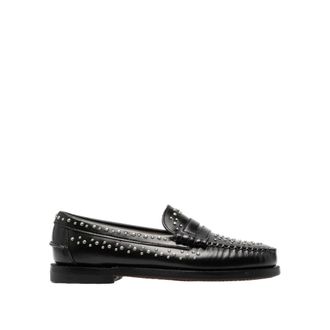 Sebago Nieten Leder Slip-On Loafers - - Shoes - Damen - Schwarzk - 36 EU