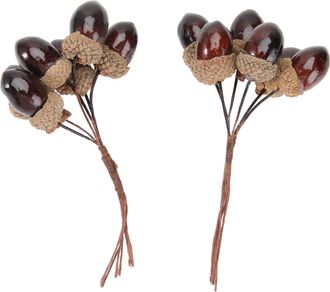 TOPBATHY 2 Stück Künstliche Tannenzapfen Zweige Weihnachtsbaum Anhänger Dekoration Lebensecht für DIY Weihnachtsdeko und Fotorequisiten Festliche Baum Schmücku