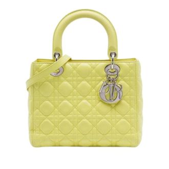 Dior Sac &agrave; main Lady Dior doccasion - Femme - Pre-owned - Jaune - Taille: ONE Size