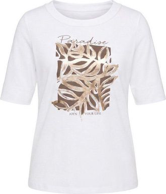 bianca Print-Shirt DINI Frontmotiv mit Metallic-Print und Wording