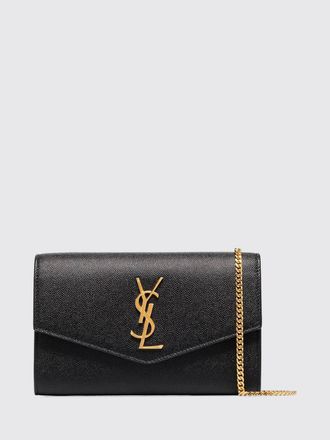 Saint Laurent Pochette Uptown en cuir grain de poudre avec YSL
