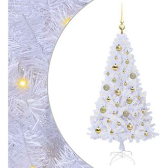 vidaXL K&uuml;nstlicher Weihnachtsbaum Wei&szlig; 120 cm PVC und Stahl vidaXL