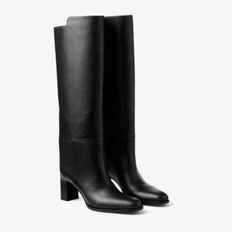 Jimmy Choo London Knee-High Leather Boot - Black