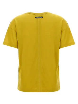 Tom Ford Silk Crew Neck T-shirt - Yellow