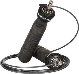 Sport-Tec Speed Rope H&uuml;pfseil Springseil individuell einstellbar verstellbar f&uuml;r Fitness-Training inkl. 2 Gewichten