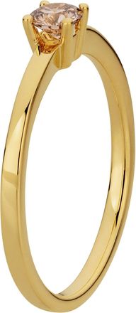 Orolino Ring 585/- Gelbgold glanz 1 Brill. 0,25ct. braun