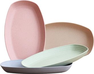 Cabilock Servierplatten, ovale Sushi-Schale, oval, Lebensmittelteller, Obst-Snacks, Teetablett, Speiseteller für Zuhause, Restaurant, Küche, 1 Stück, zufällige