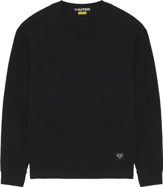 Iuter Label Ribbed LS Tee - - Sweatshirts & Hoodies - Herren - Schwarzk - S
