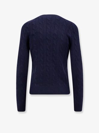 Polo Ralph Lauren Womens Crew Neck Sweater Blue Wool-Cashmere