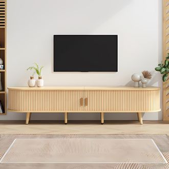 Generic TV Schrank aus MDF mit Stauraum, Schubladensystem, gepr&auml;gten Schiebet&uuml;ren, verstellbaren Beinen und Stabiler Struktur f&uuml;r vielseitige Wohnr&auml;ume und Fl