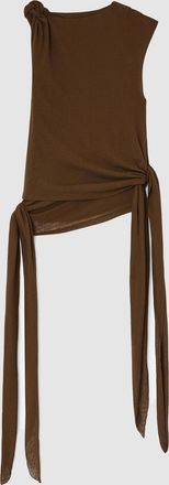 Ganni Top Marl Mesh Tie Knot Demitasse