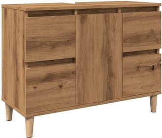 vidaXL Armoire dévier chêne artisanal 80x33x60 cm bois dingénierie vidaXL