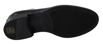 Dolce & Gabbana Mens Blue Leather Derby Dress Formal Shoes