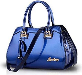 Nicole & Doris NICOLE&DORIS Mode Femme Sacs à Main Bandoulière Sacs portés Main Sacs portés épaule Imperméable PU Bleu