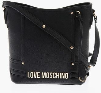Moschino LOVE Texture Faux Leather Tote Bag with Embossed Logo size Unica