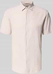 Jack & Jones Regular Fit Freizeithemd aus Baumwoll-Leinen-Mix