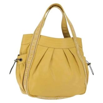 Burberry Sac cabas en cuir Pre-owned - Femme - Pre-owned - Jaune - Taille: ONE Size