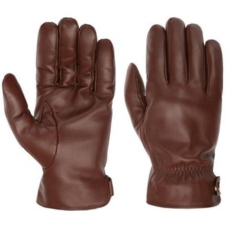 Stetson Gants en Cuir Conductive Homme - avec doigts pour doublure automne-hiver Hiver - 8 1/2 HS marron