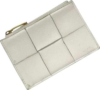 Bottega Veneta unisex, Pre-owned, Blanc, Taille: ONE Size Portefeuille en cuir Pre-owned