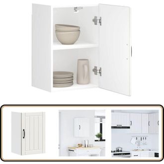 vidaXL Vidaxl - Armoire murale de cuisine Lucca blanc bois dingénierie