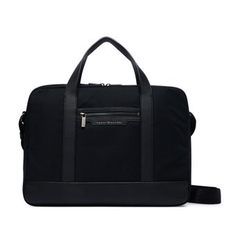 Tommy Hilfiger Laptoptasche Tommy Hilfiger Th Nylon Computer Bag AM0AM14855 Schwarz