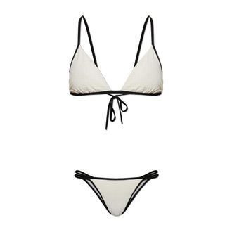 Balmain Monogram Lycra Badeanzug - - Swimwear - Damen - Beige - L