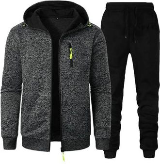 Generic Ensemble Surv&ecirc;tement Homme Sweat &Agrave; Zipp&eacute; Et Pantalon Jogging V&ecirc;tement De Sport Ensemble 2 Pi&egrave;ces D&eacute;contract&eacute; Casual Surv&ecirc;tement Homme Ensemble Sportwe