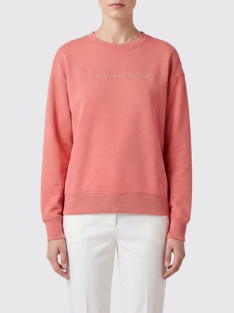 Michael Kors Baumwoll-Sweatshirt mit Rundhalsausschnitt, Kontrastlogo und &uuml;berschnittenen Schultern