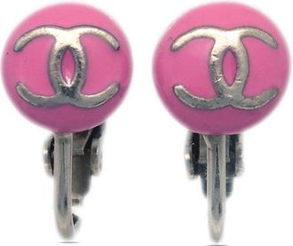 Chanel 2003 pre-owned Ohrclips mit CC-Logo - Silber