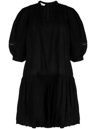 Sea New York robe courte Loren en coton &agrave; col v - Noir