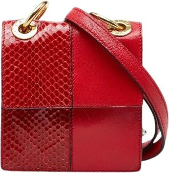 Celine Pre-owned Sac Bandouli&egrave;re Cha&icirc;ne Python - Femme - Pre-owned - Rouge - Taille: ONE Size