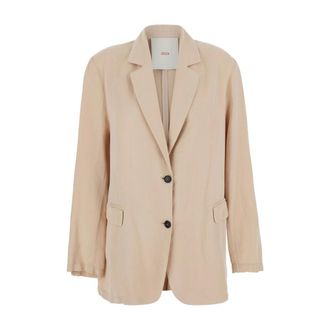 Jucca Femme, Vestes, Beige, Taille: 38 FR Veste crois&eacute;e &agrave; revers crant&eacute;s