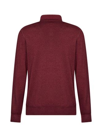 Etro Mens Polo Shirt Burgundy Wool T-shirts And Polos